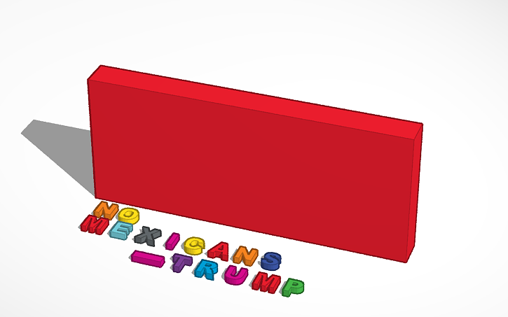 3D design Trump Wall | Tinkercad