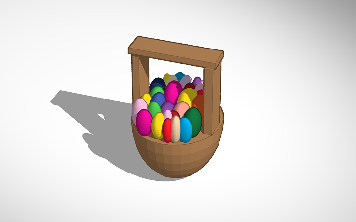 3D design Easter Egg Basket | Tinkercad
