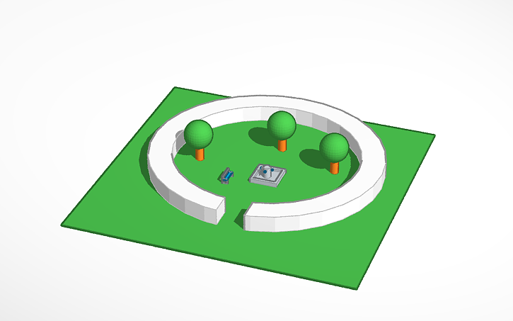 3D design tiny park (model purposes only!) | Tinkercad
