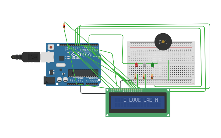 Circuit design UAE National Anthem - Tinkercad