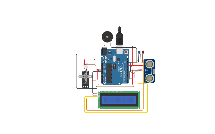 Circuit design RADAR - Tinkercad