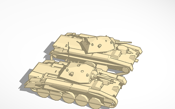 3D design Crusader tank - Tinkercad