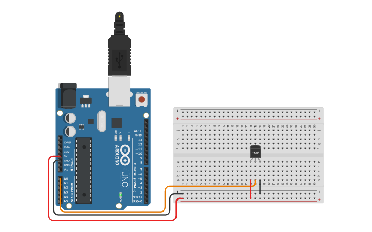 Circuit design Smart Temperature Humidity - Tinkercad