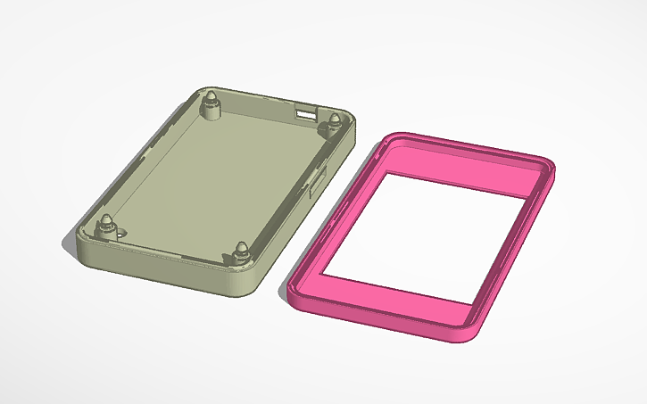 3D design Cheap Yellow ESP Display Case - Tinkercad