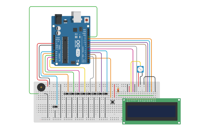 Circuit design Binary Game - Tinkercad