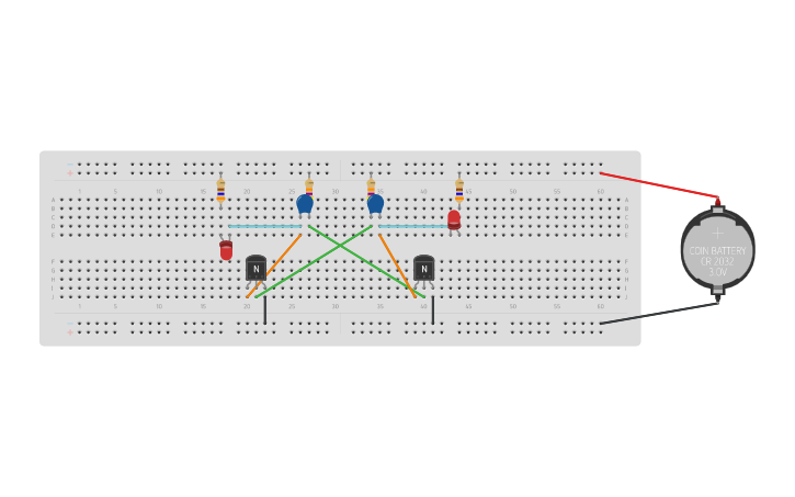 Circuit design Multivibrador Astável | Tinkercad