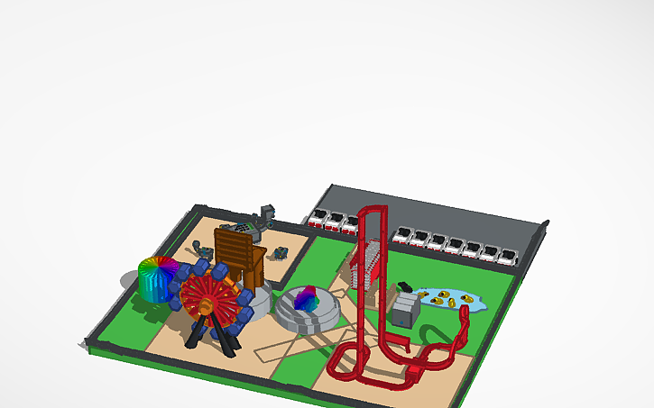 3d Design My Theme Park From All Of My Models Tinkercad