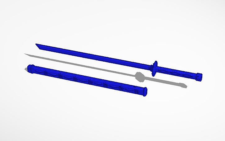 3D design Ice Katana and Sword - Tinkercad