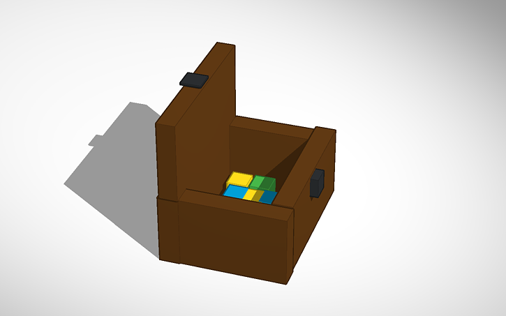 3D design mincraft chest filled with blocks of dimond,gold,and emerald ...