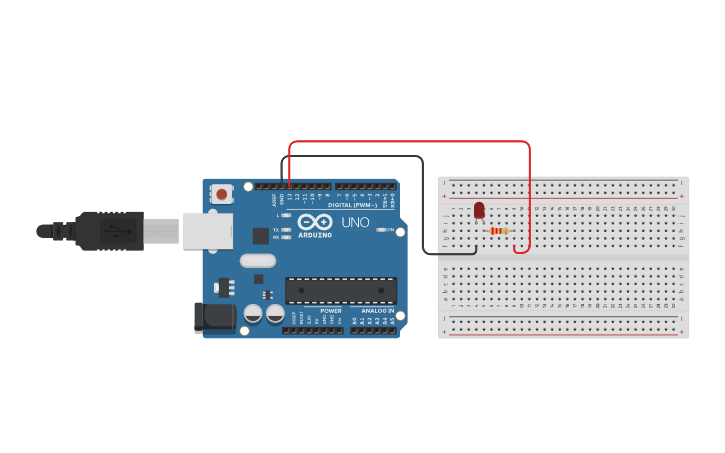 Circuit design #1 Simulasi LED sederhana - Tinkercad Circuit design #1 Simulasi LED sederhana - Tinkercad