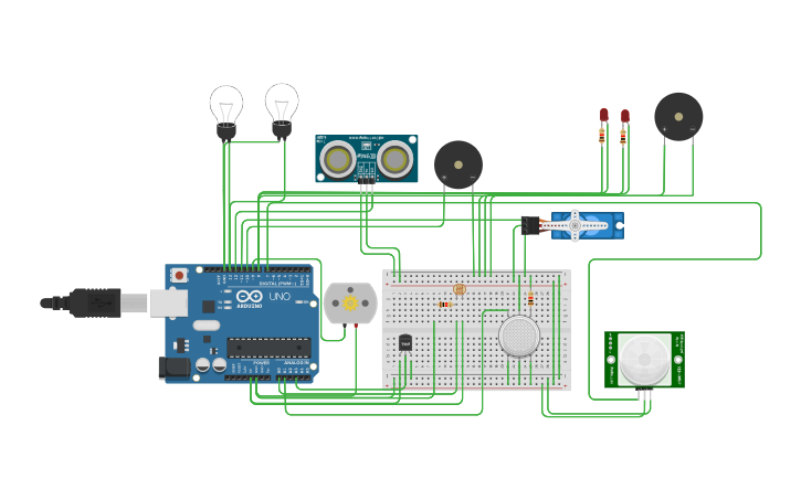 Circuit design Home automation system - Tinkercad