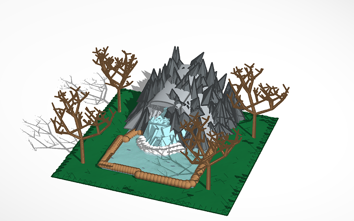 3D design Waterfall - Tinkercad