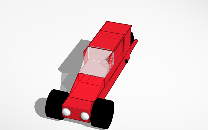 3D design 3 wheel car - Tinkercad