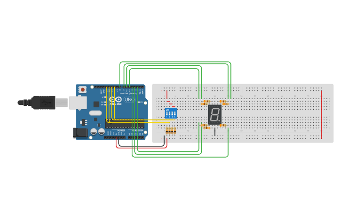 Circuit design Convertidor binario a hexadecimal-Condicionales - Tinkercad