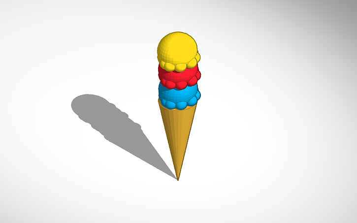3D design Ice-cream homework | Tinkercad