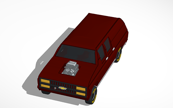 3D design Suburban Drag car - Tinkercad