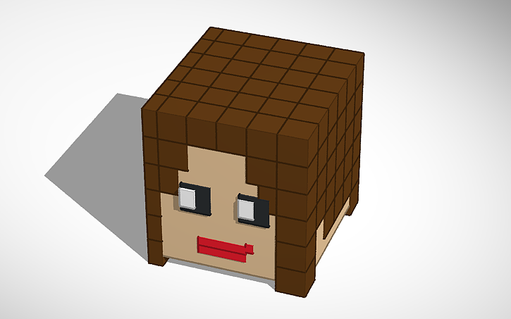 3D design Minecraft player (head) | Tinkercad
