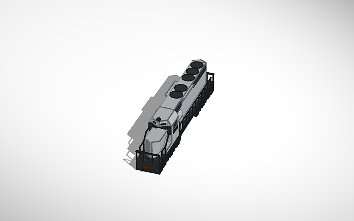 3D design Unpainted EMD SD40-2 - Tinkercad