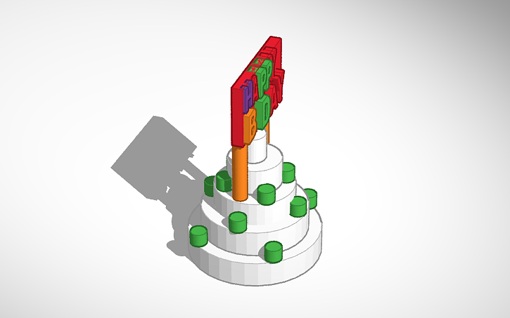 3D design birthday cake | Tinkercad
