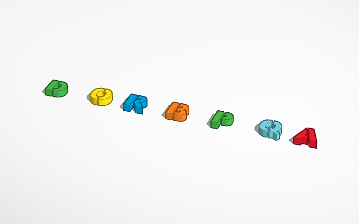 3D design Letters - Tinkercad