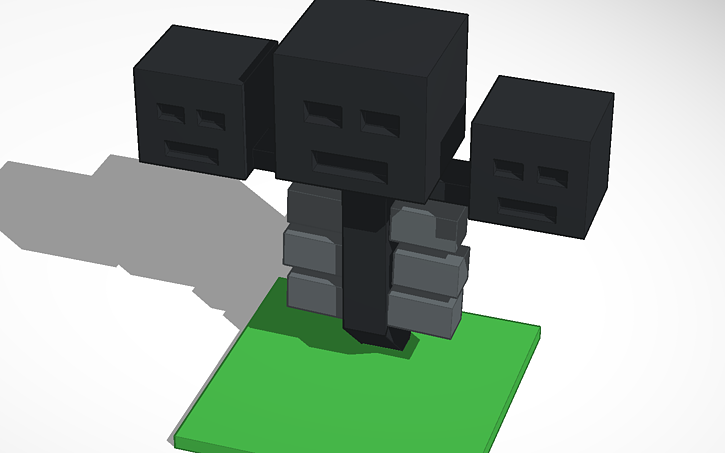 3D design Minecraft WIther - Tinkercad