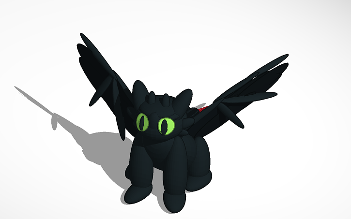 3D design Toothless :3 - Tinkercad