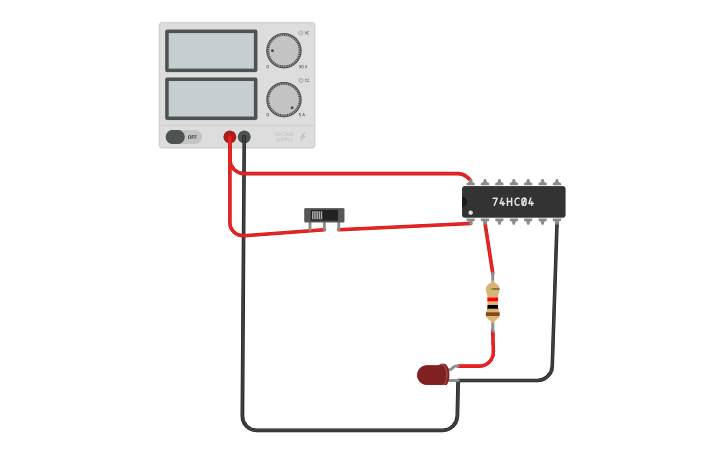 Circuit design NOT Gate | Tinkercad Circuit design NOT Gate | Tinkercad