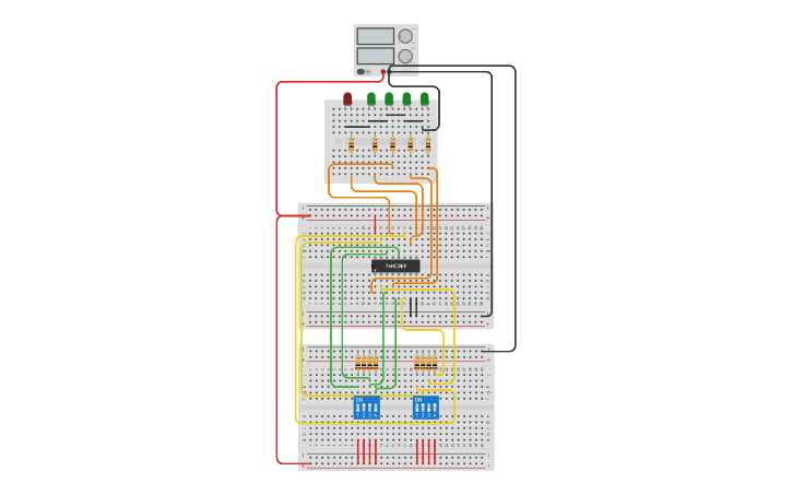 Circuit design Sumator | Tinkercad