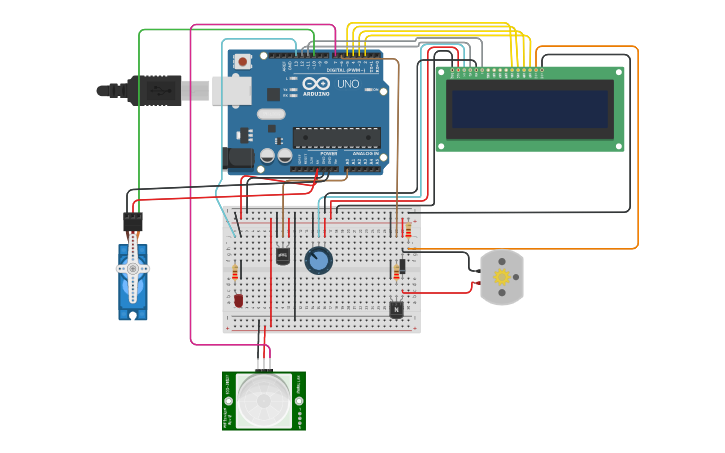 Circuit Design Automatic Room And Automated Door Tinkercad