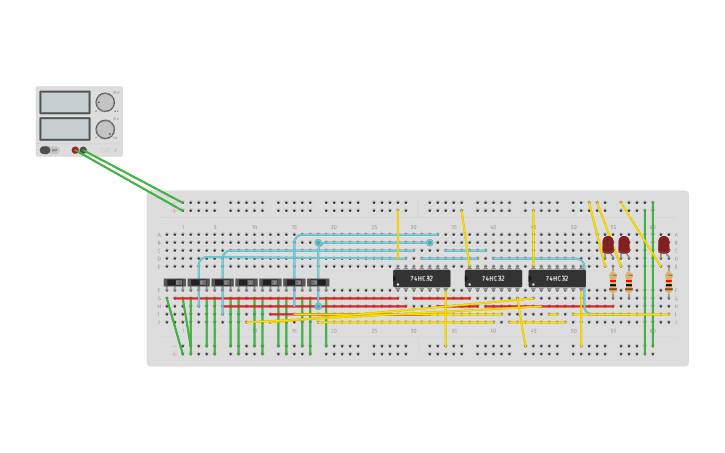 Circuit design 8:3 \encoder - Tinkercad