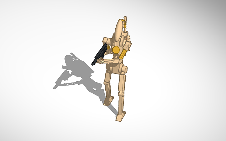 3D design Battle Droid Commander - Tinkercad