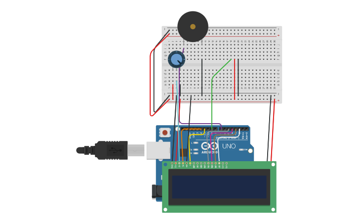 Circuit Design Lcd Sensor Buzzer Potentiometer Tinkercad