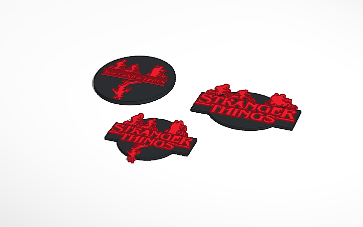 3D design Stranger Things coasters | Tinkercad