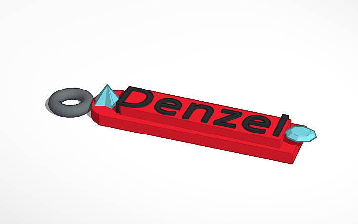 3D design Denzel Key-chain | Tinkercad