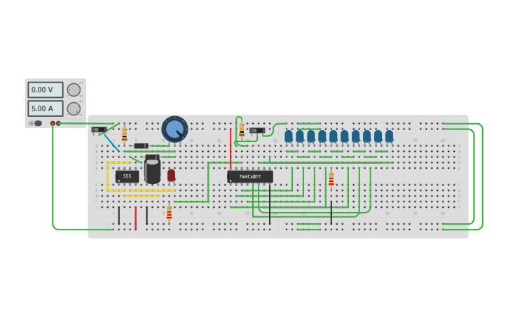Circuit Design Decade Counter Tinkercad