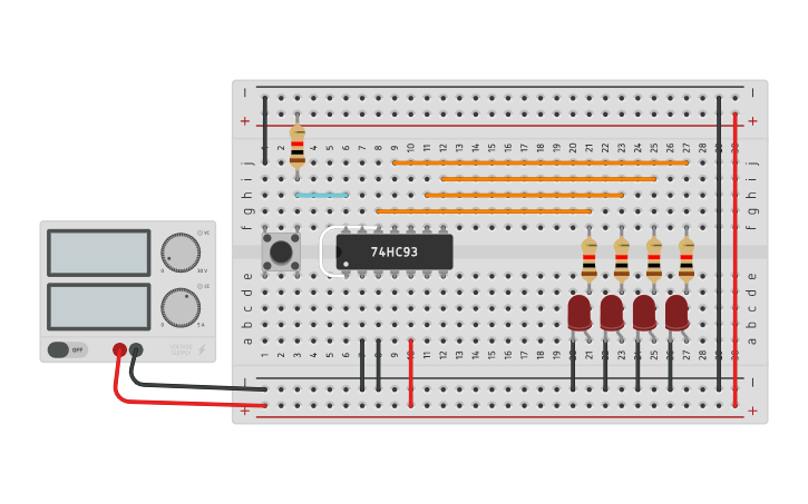 Circuit design 74hc93 diego pezzoli - Tinkercad
