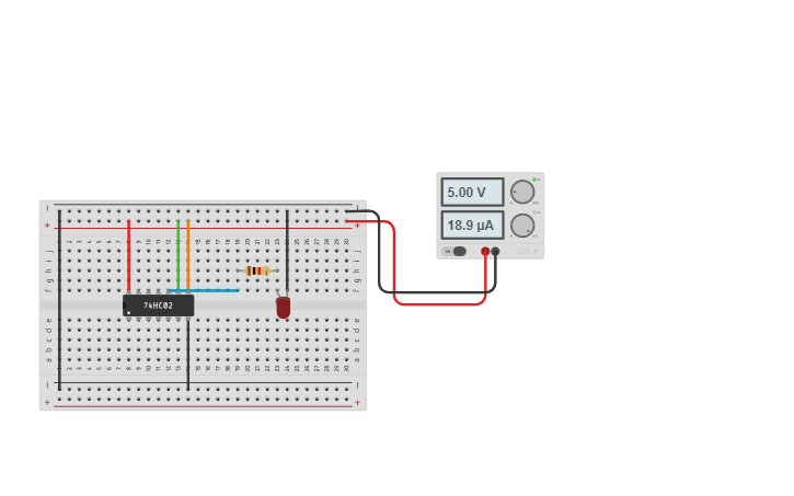 Circuit design PORTA NOR - Tinkercad