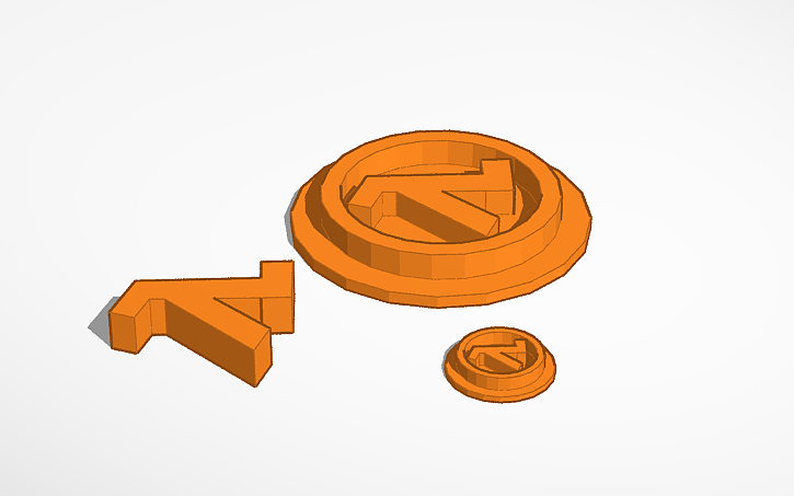 3D design HALF LIFE LAMBDA - Tinkercad
