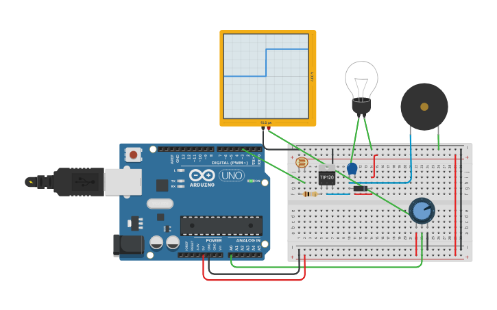 Circuit design PWm arduino - Tinkercad