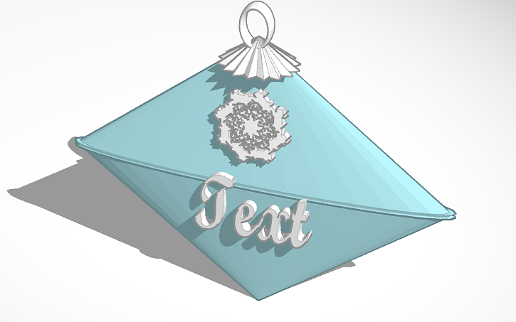 3d Design Customizable Christmas Ornament Tinkercad