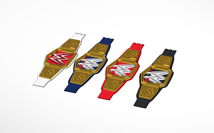 3D design WWE championships - Tinkercad