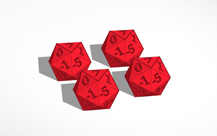 3D design D9/-9 Dice | Tinkercad