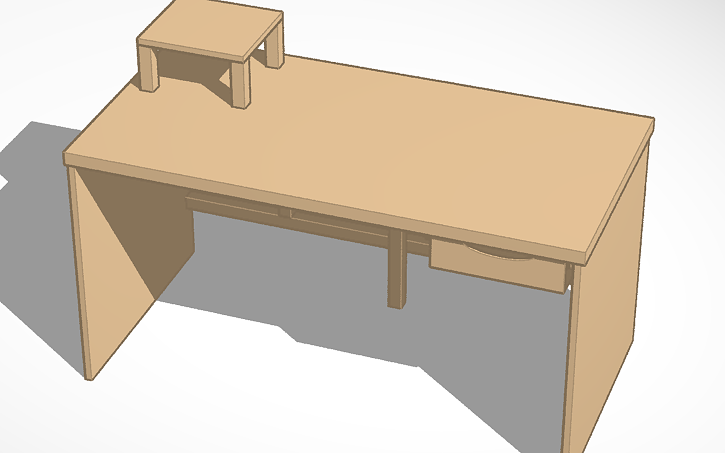 3D design computer table - Tinkercad