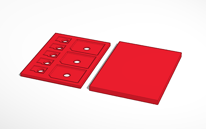 3D design SD/micro SD card case - Tinkercad