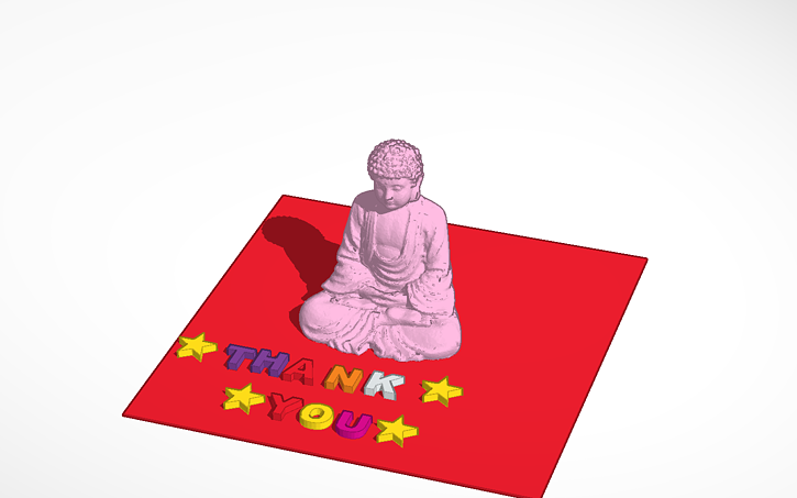 3D design buddha - Tinkercad
