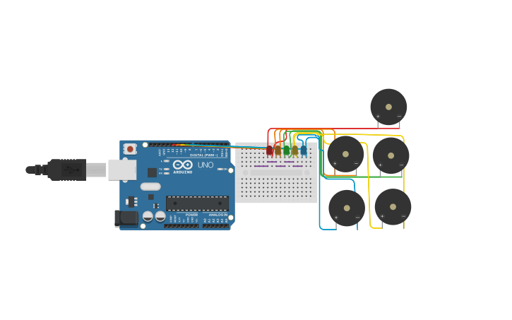 Circuit design ROLETA | Tinkercad