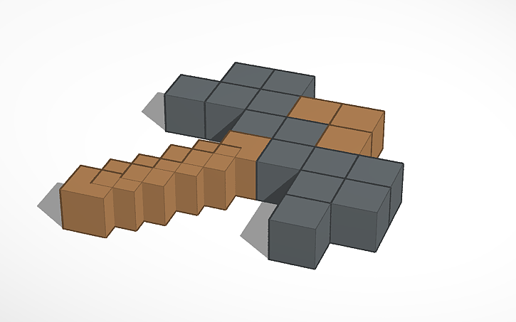 3D design stone pickaxe "minecraft" | Tinkercad