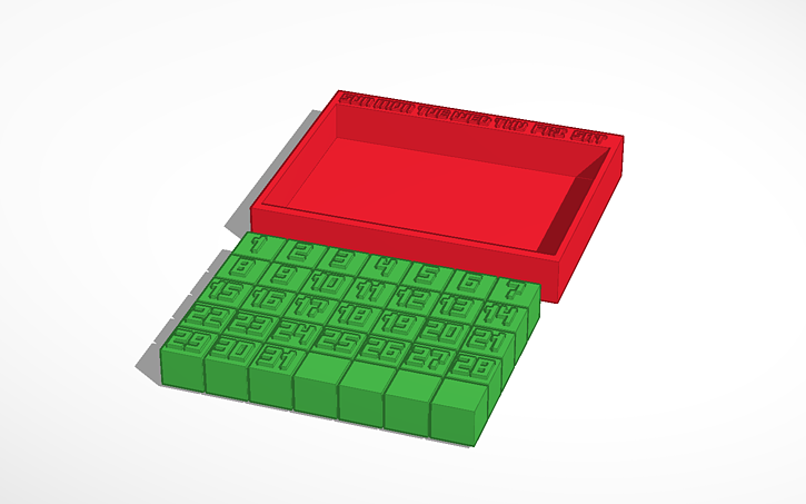 3D design CALENDAR - Tinkercad