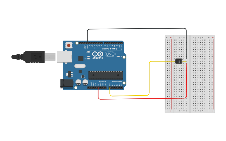 Circuit design TMP36_digital_MapFunktion | Tinkercad