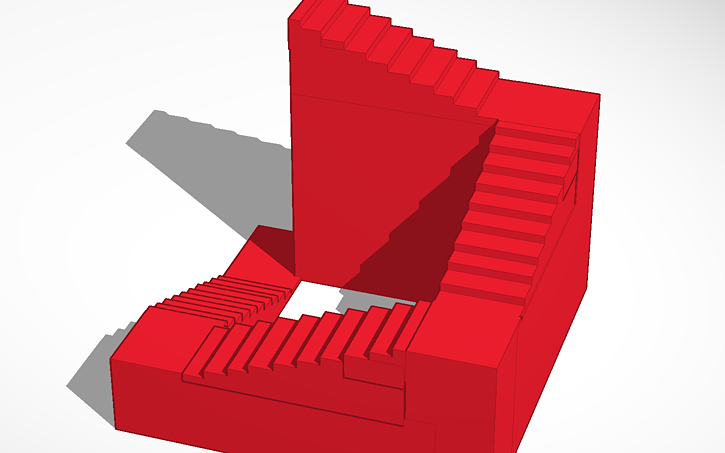 3D design infinite staircase test - Tinkercad
